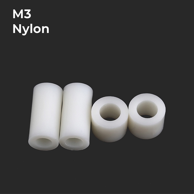 30pcs M3 White ABS Isolation Pillar Plastic Insulated Straight Through ...