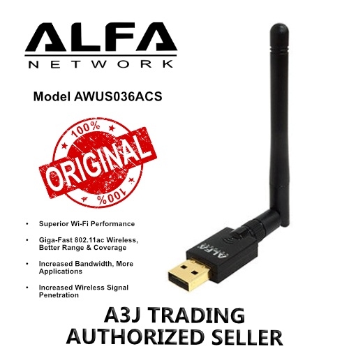 ALFA Wireless AWUS036ACS WiFi Dual-Band 2.4GHz or 5GHz Kali Linux ...
