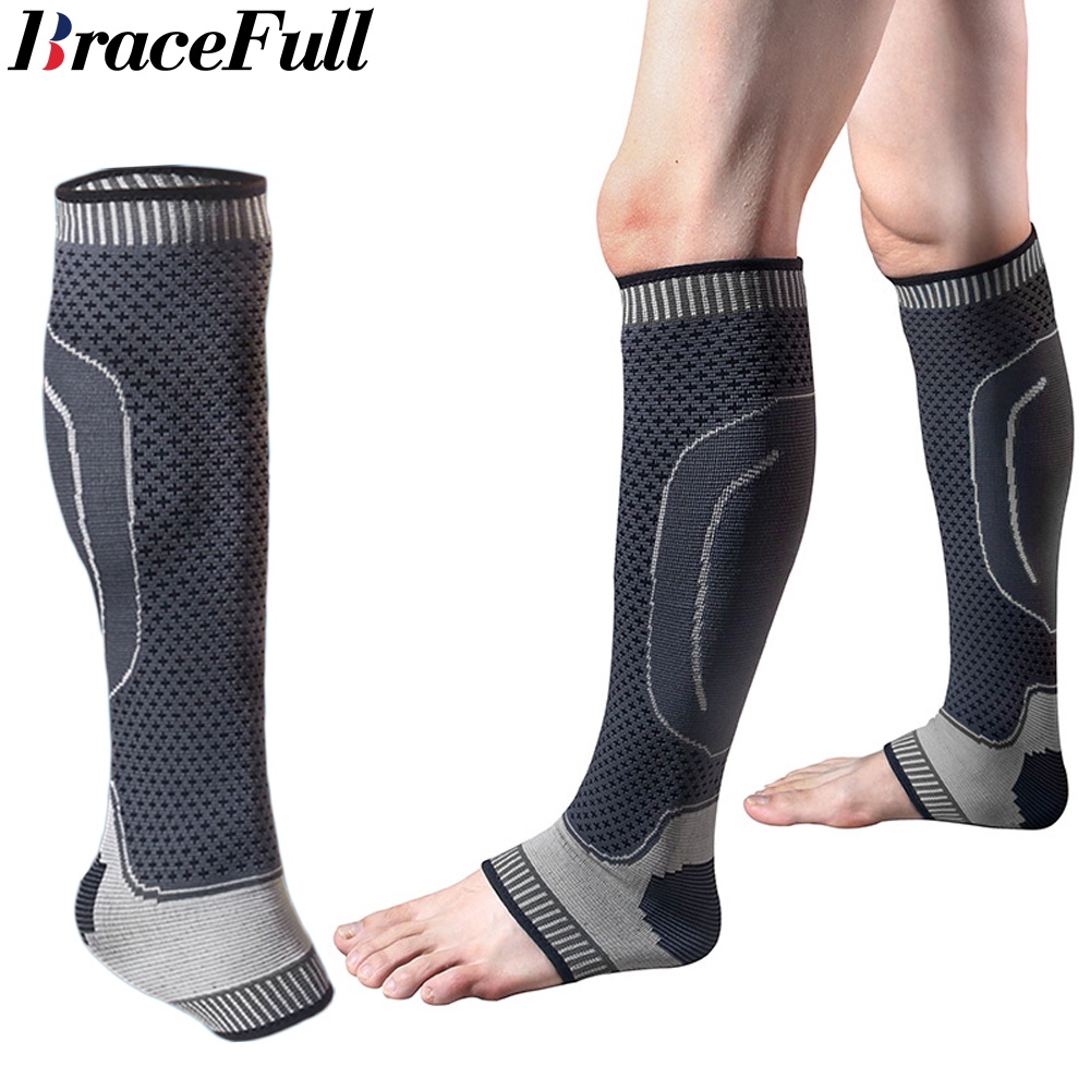 2Pcs/Pair Calf Compression Sleeves Recovery Varicose Veins Shin Splint ...