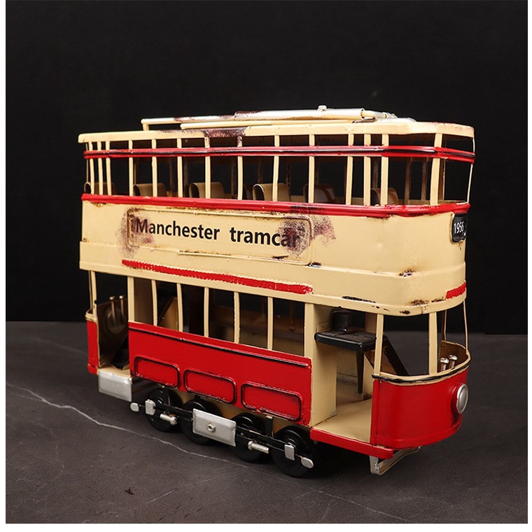Electric London Double Decker Bus Model Metal Vintage Retro Handmade ...