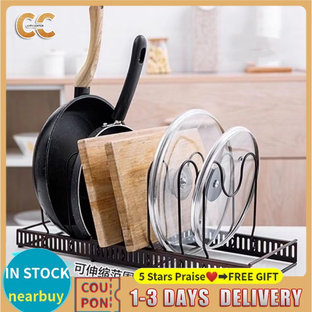 Pot lid rack countertop multi-functional storage rack household ...