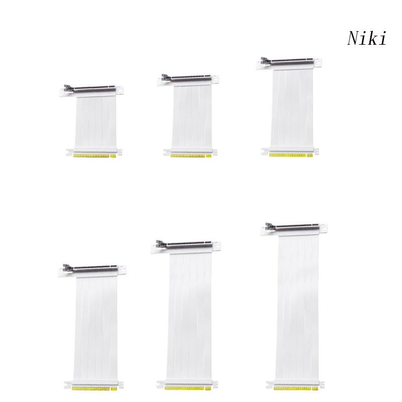 Niki Whtie PCIe 3.0 for Express 16x Flexible Cable Riser Card PCI-E X16 ...