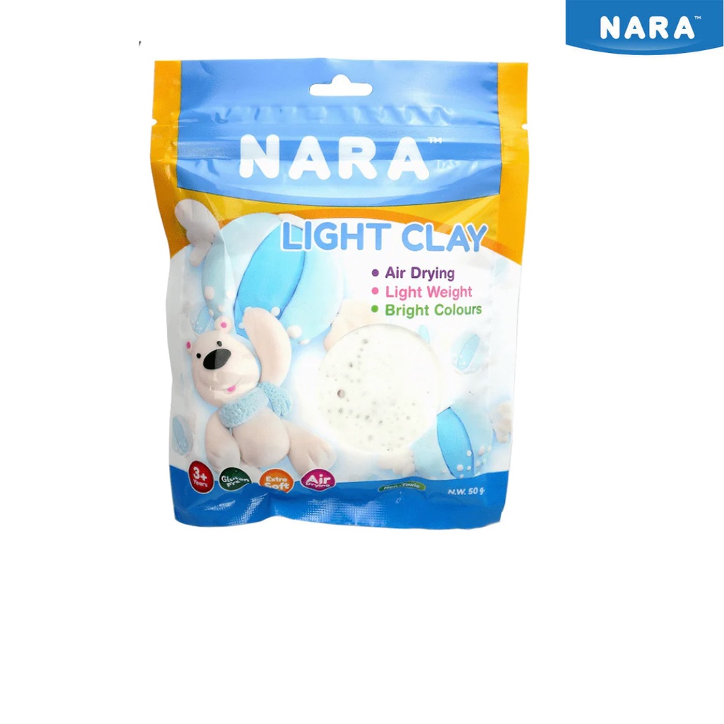 NARA Light Clay 50 G White Air Drying Bright Colors Extra Soft | Shopee ...
