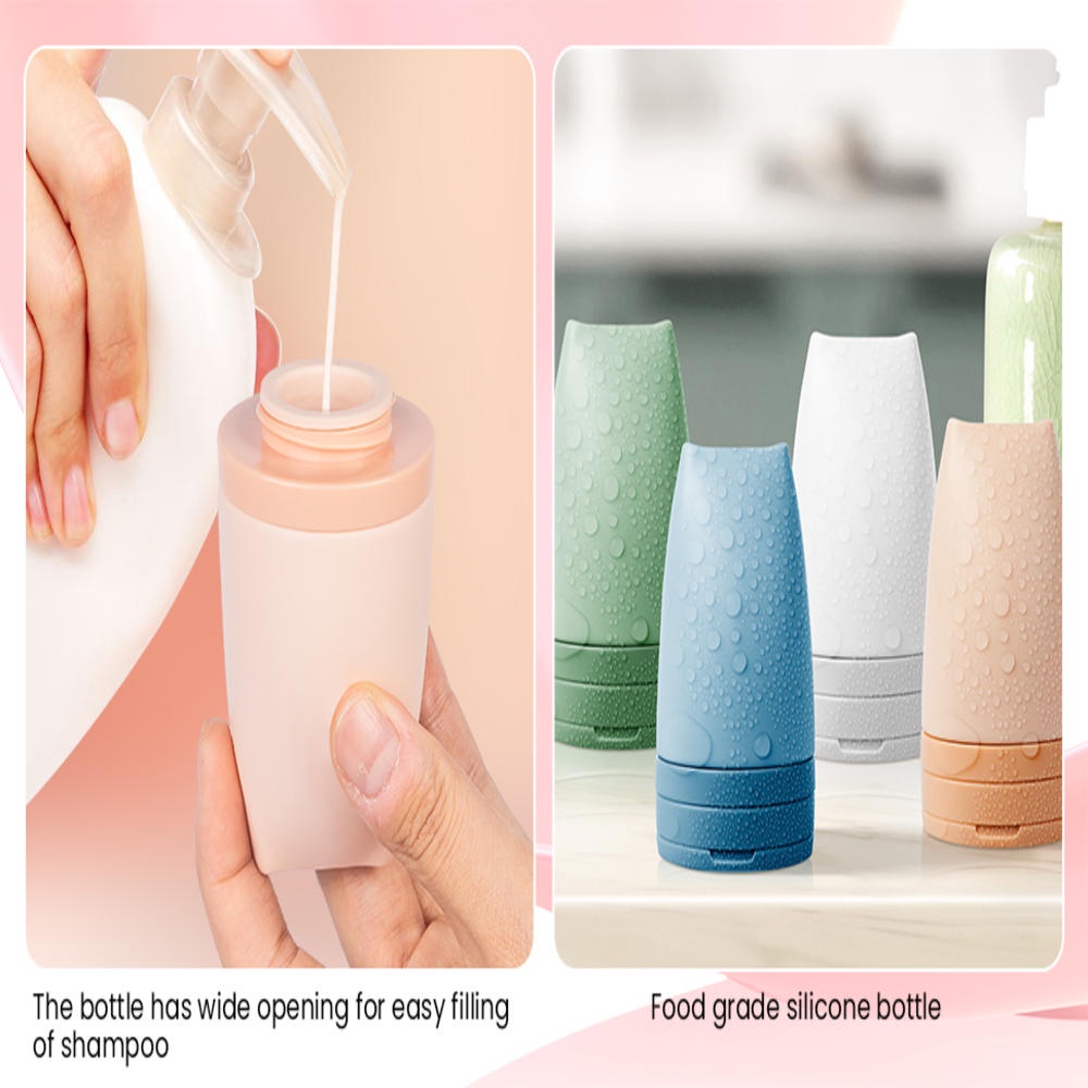Portable Squeezable Travel Bottles Leak Proof Silicon Tubes Toiletries ...