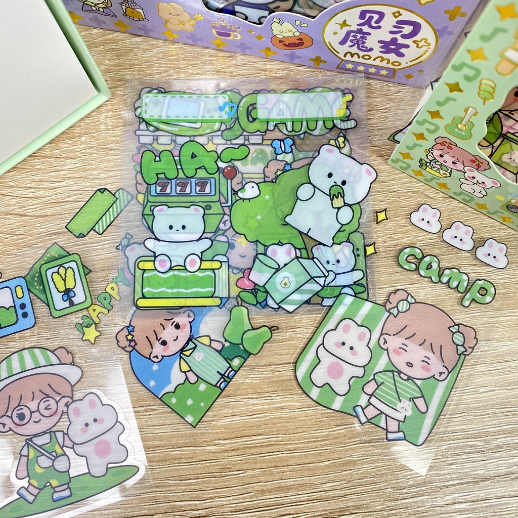 Moro Sticker SET ROLL Korean Character | Shopee Philippines