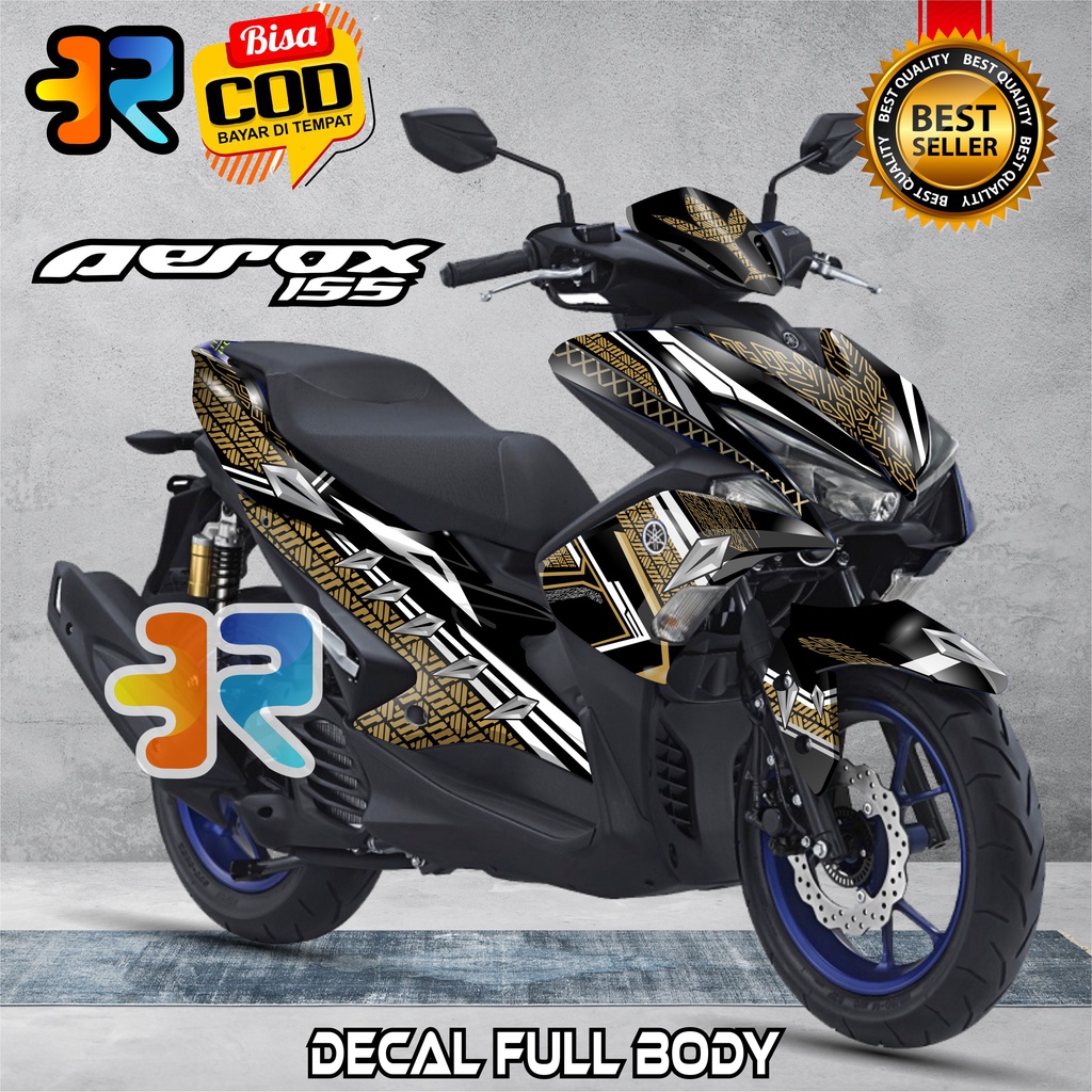 Aerox 155 Old Decal Full Body Sticker Black Phanter Design Variations ...