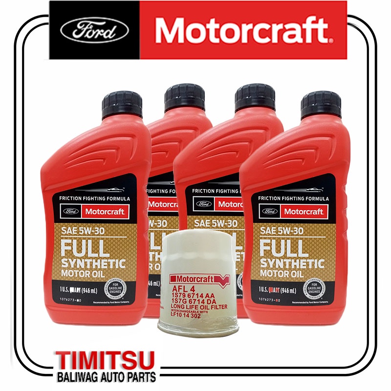 Fully Synthetic 5W-30 Oil Change Bundle Ford Focus Ford Fiesta ...