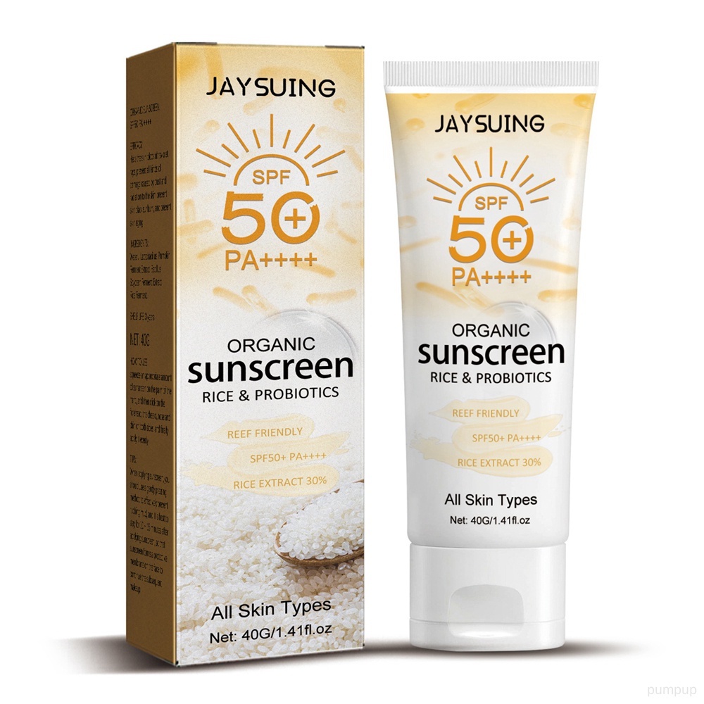 SPF 50+ Probiotic Rice Organic Sunscreen Refreshing Oil Control Outdoor ...