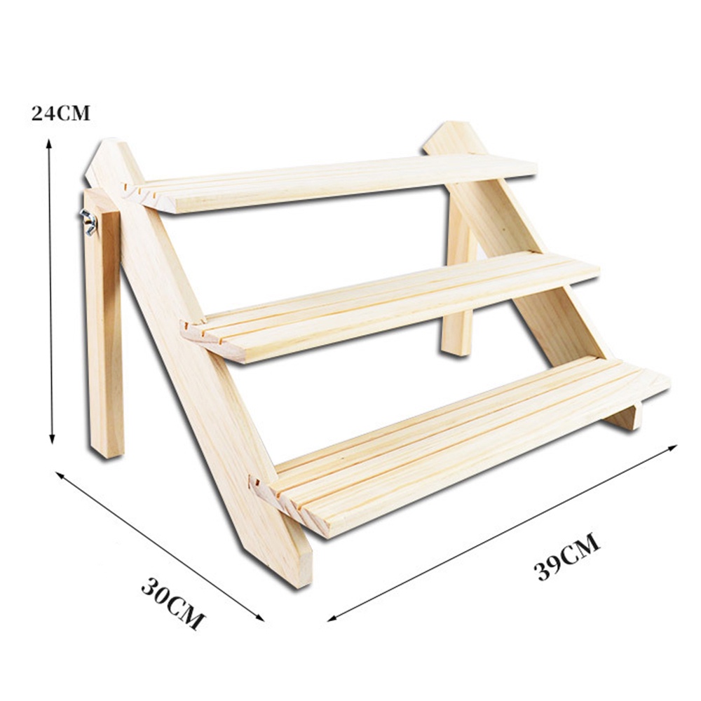 3layer 4 Layer Display Storage Rack Indoor And Outdoor Solid Wood Plant