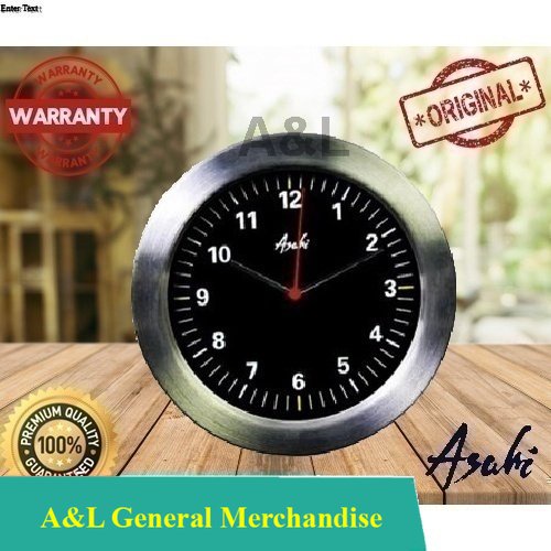 M2411 ASAHI Round Wall Clock Aluminum Frame 11.25" 1 Year Warranty ...