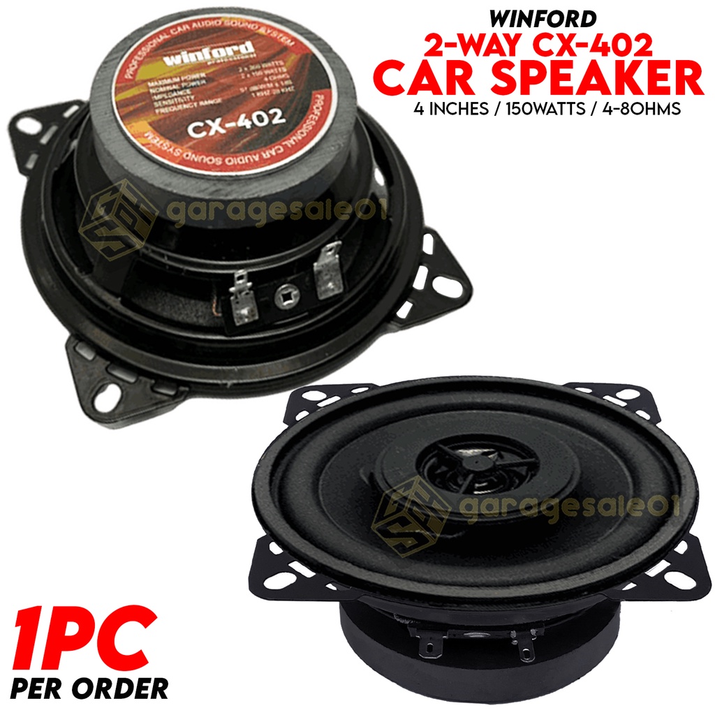 ⚡WF-CX401/WF-CX402 Dual Cone 4" Car Speaker Winford | Shopee Philippines