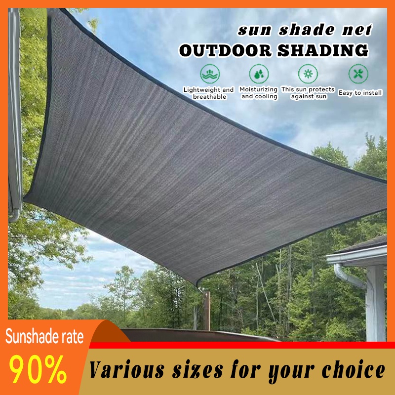Sunshade Net black Awning Sunshade Anti UV 90% Outdoor Garden Sunscreen ...