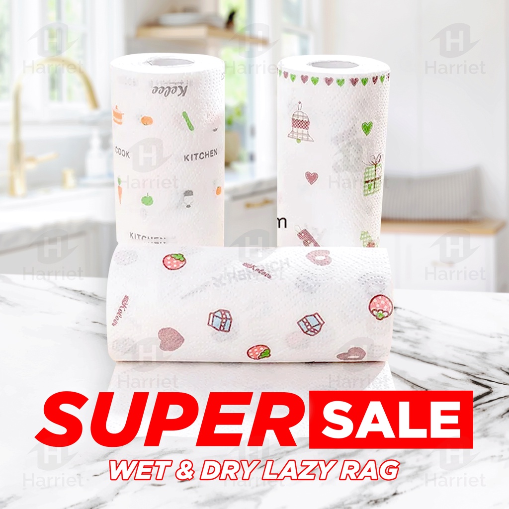 Harriet Kitchen 1 Ply 50 Pulls x 1 Rolls - Oil Absorbent Tissue Paper ...