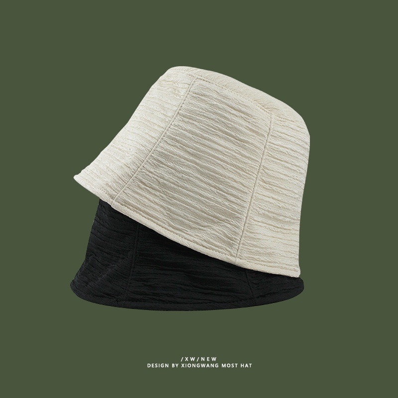 Korean style ulzzang unisex super light wrinkled bucket hat, sun ...