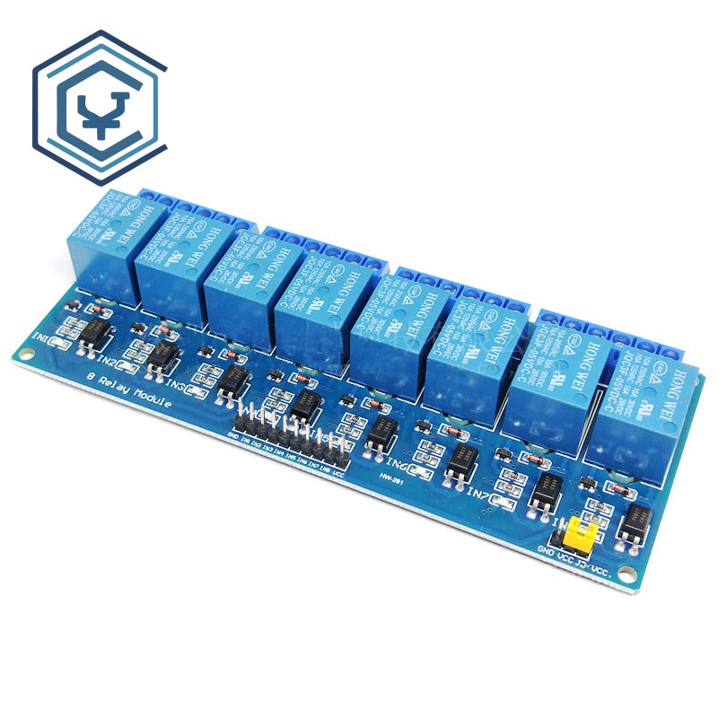 8-channel relay module 5V, AVR/51/PIC microcontroller PLC relay module with optocoupler ...