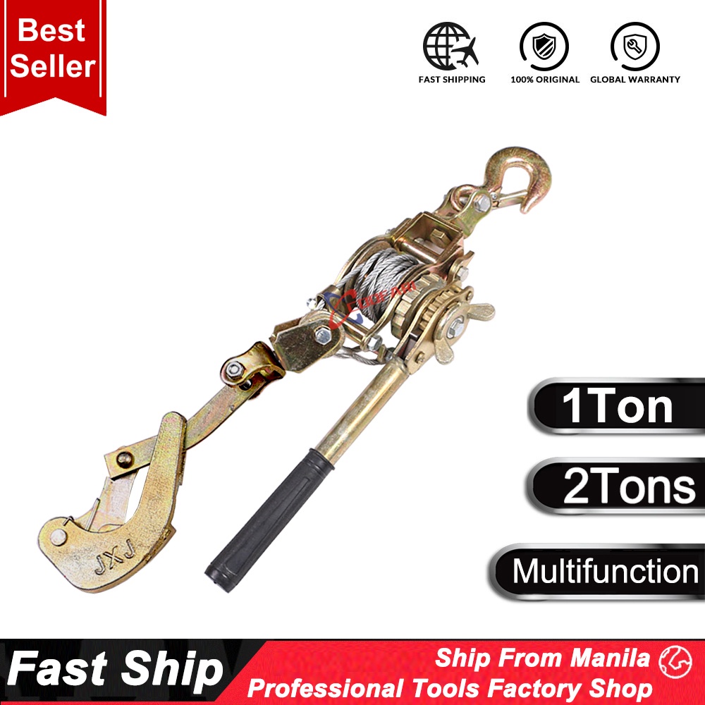 1T 2T Ratchet Puller Pat Grip Ratchet Wire Rope Hand Power Puller Wire ...