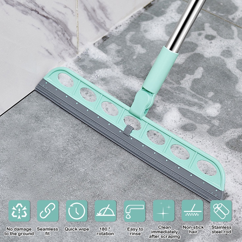 Rubber Broom Hand Push Sweeper Magic Broom Floor Wiper Squeegee for ...