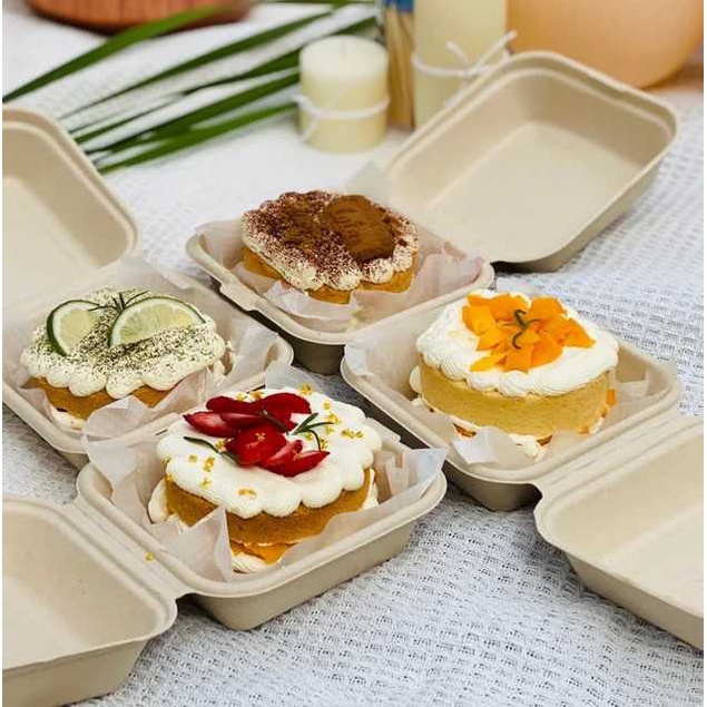 Burger/Mini Cake Clamshell Container (Bulk) | Shopee Philippines