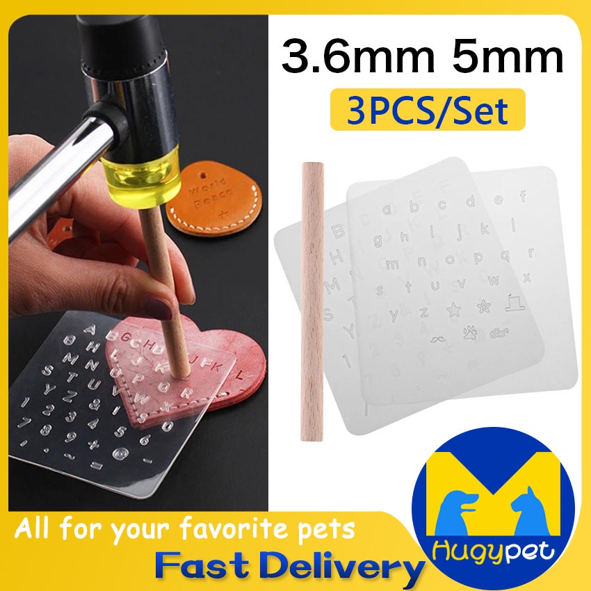 3pcs/set Plastic Printing Punch Alphabet Numbers Stamp Set For DIY ...