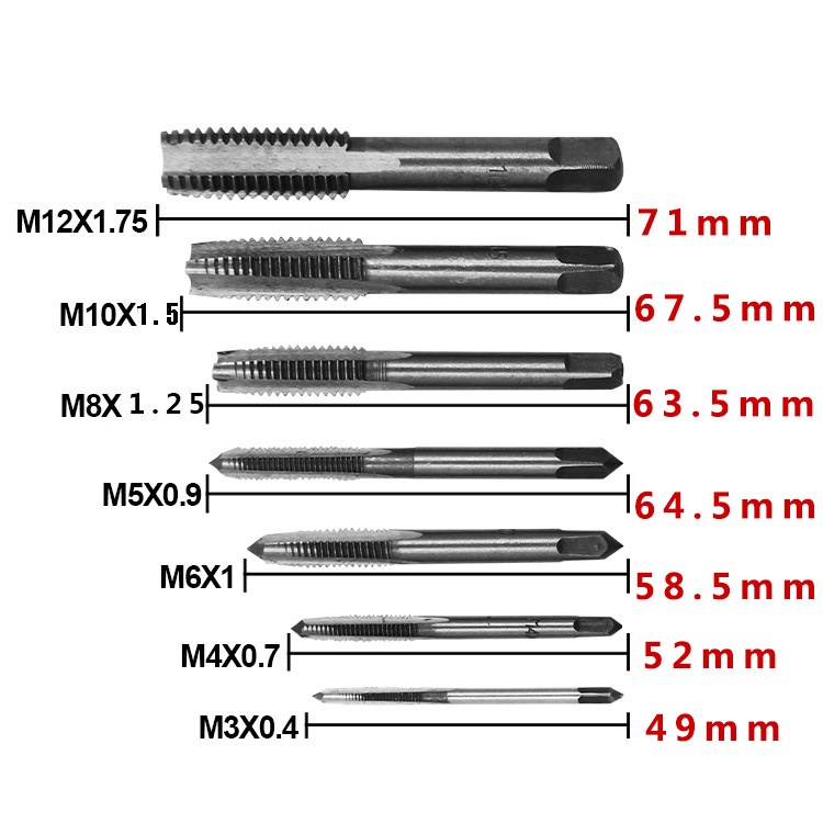 (Ready Stock) Bearing Steel Machine Spiral Point Straight Fluted Hand ...