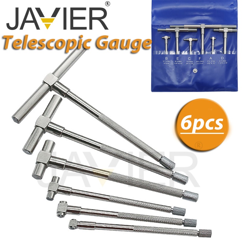 4/6Pcs Set Telescopic Gauge Set Micrometer Measurement Bore Engineers ...