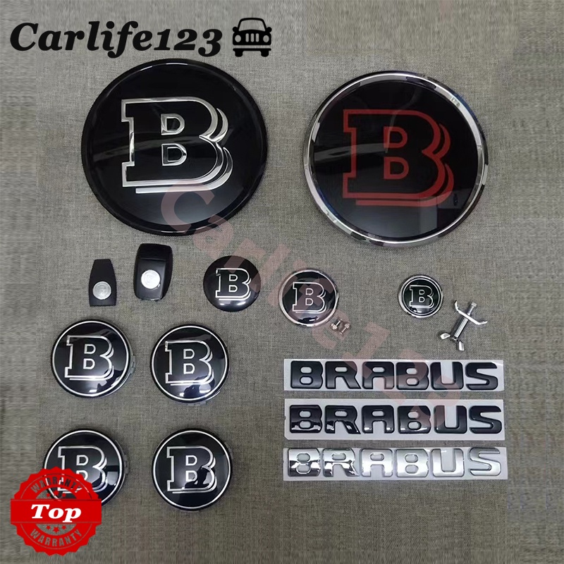 Mercedes Benz Brabus Front Grile Emblem Badge Rear Trunk Sticker Decal ...