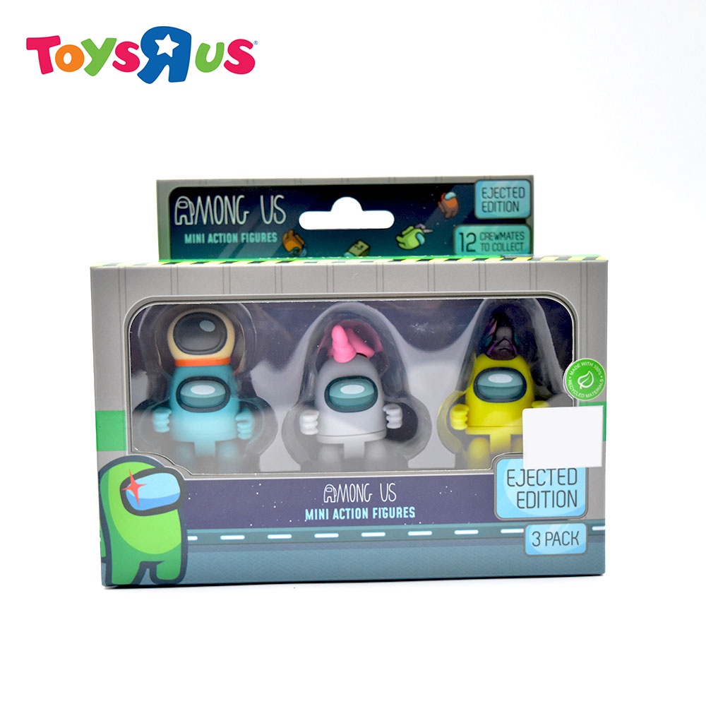 Among Us Mini Action Figure 3 Pcs in a Window Box Green/Gray/Yellow ...