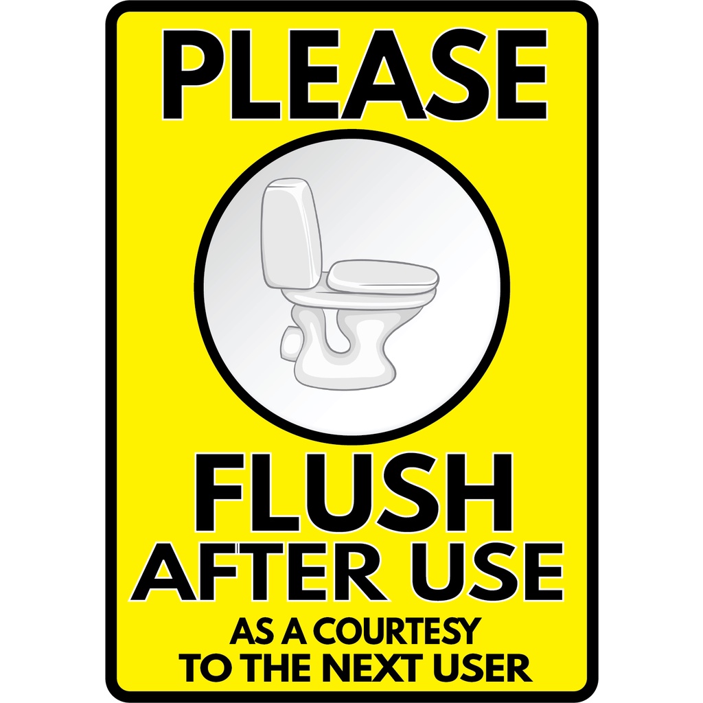 Restroom, Toilet, and Comfort Room Cleanliness and Maintenance Signs ...