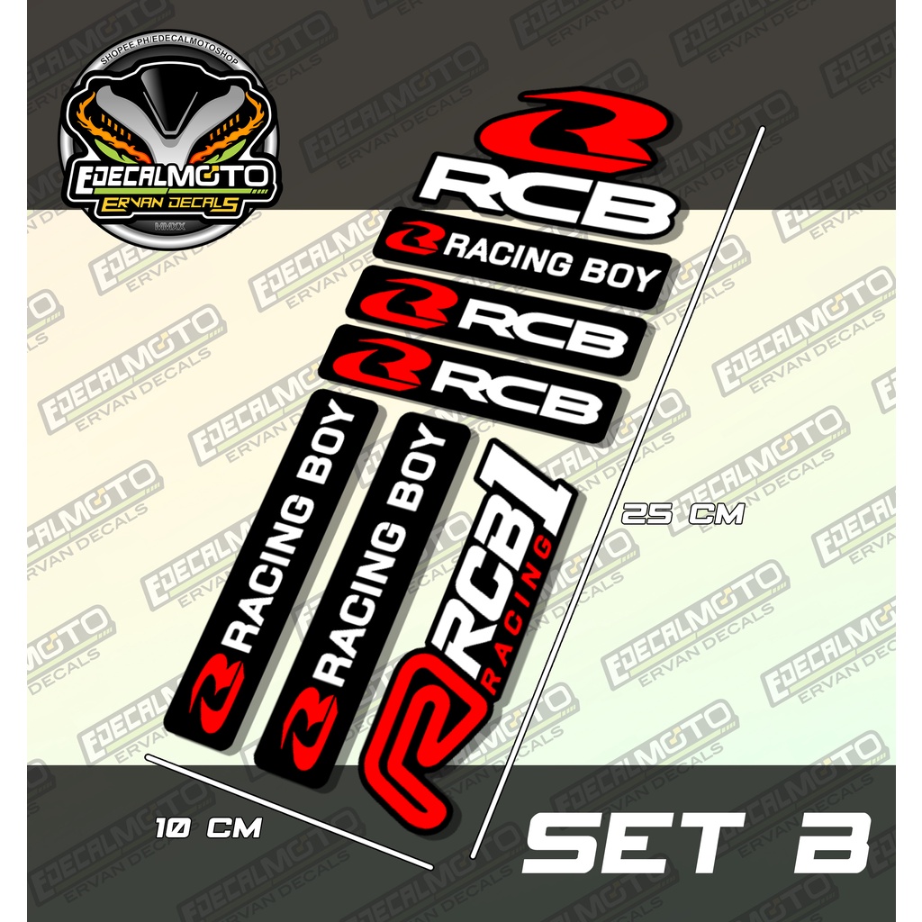 RCB RACING BOY VINYL STICKER | Shopee Philippines