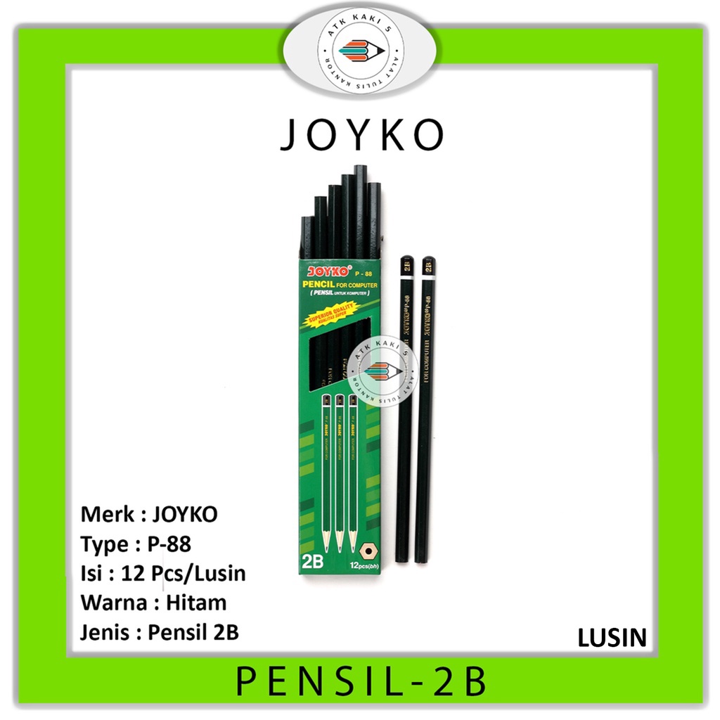 JOYKO - 2B Computer Writing Wooden Pencil - Dozen | Shopee Philippines