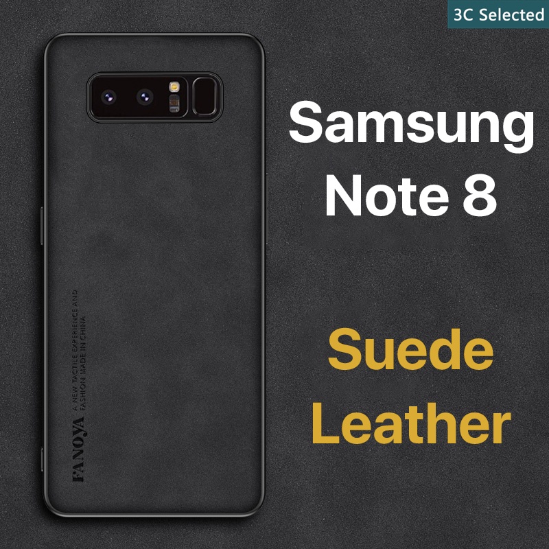 Suede Leather Case Samsung Note 8 Touch Comfortable Anti-fingerprint ...