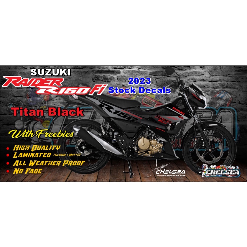 Suzuki Raider R150 Fi (2023) Stock Decals / Stickers with Freebies ...