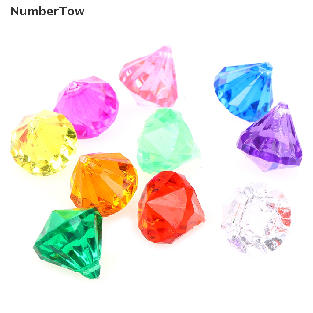 NumberTow Diving Gem Pool Toy 10 Big Colorful Diamonds with Treasure ...