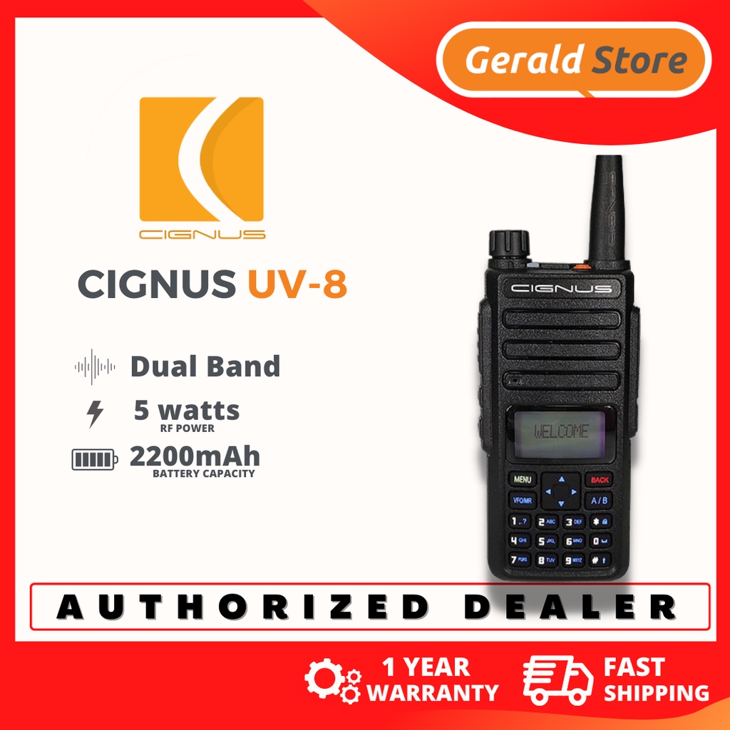 Cignus UV8 Dual Band Tri Power Radio UV-8 - 1 Year Warranty | Shopee ...