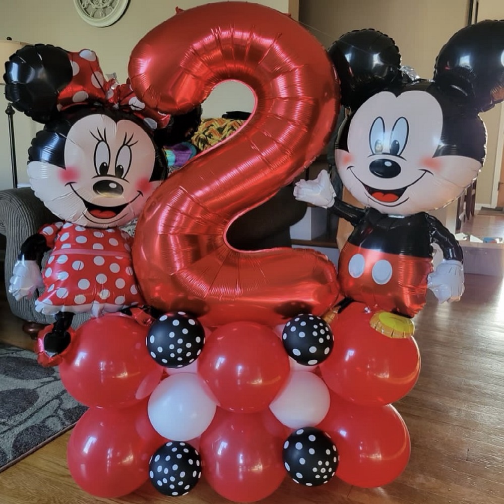 29pcs Mickey Mouse Themed Latex Balloons Set 32Inch Red Number Minnie ...