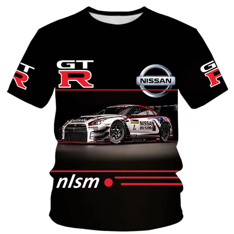New nissan GTR Short Sleeve Men and women T-shirts 3D printed car T ...