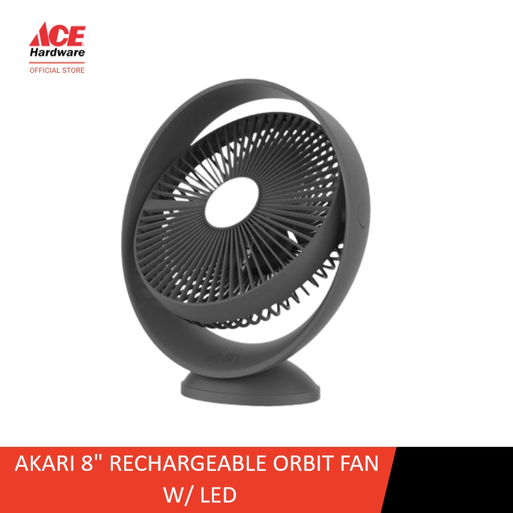 Akari 8" Rechargeable Orbit Fan w/ LED | Shopee Philippines