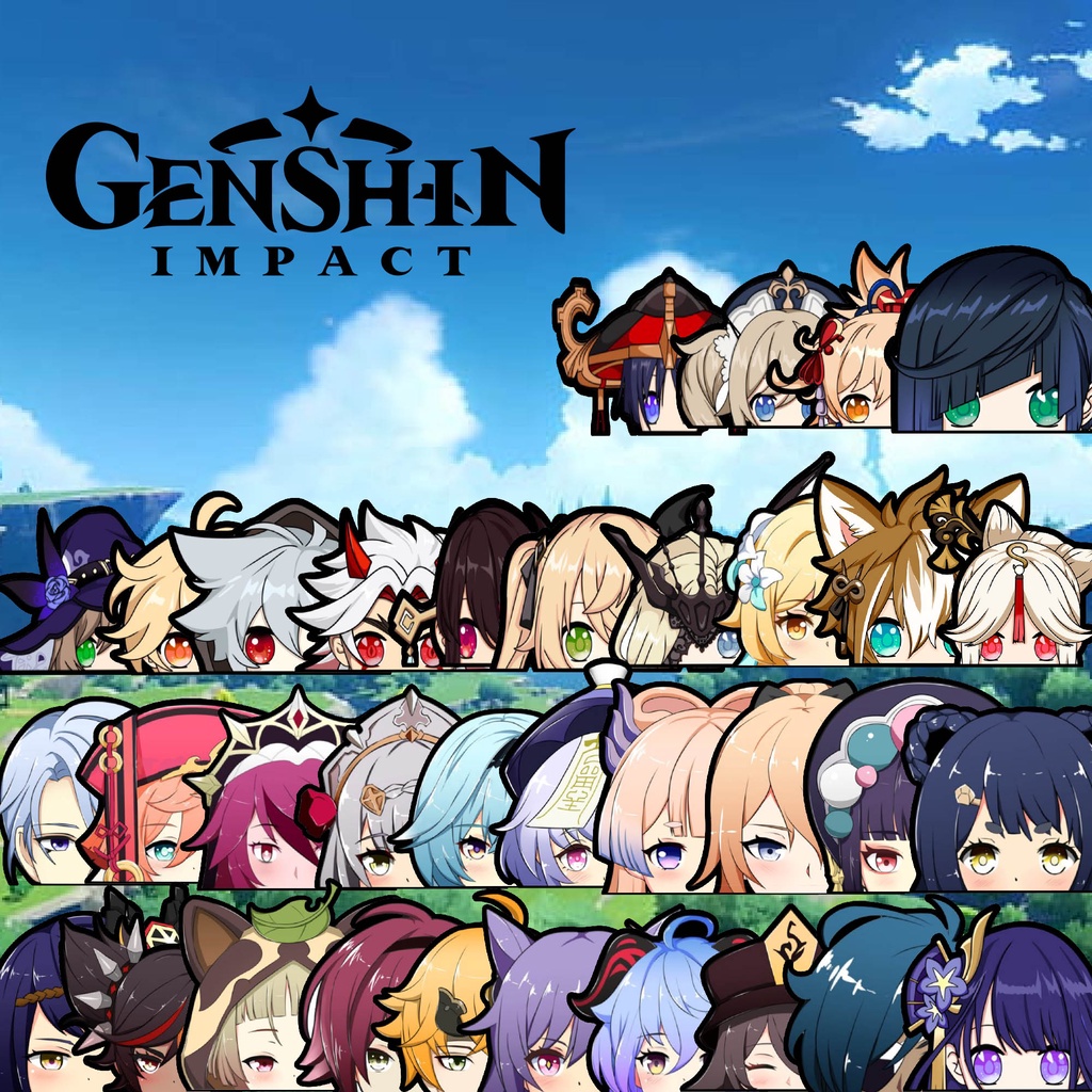 Genshin Impact | Raiden Shogun | Vinyl Peeker Sticker | Waterproof ...