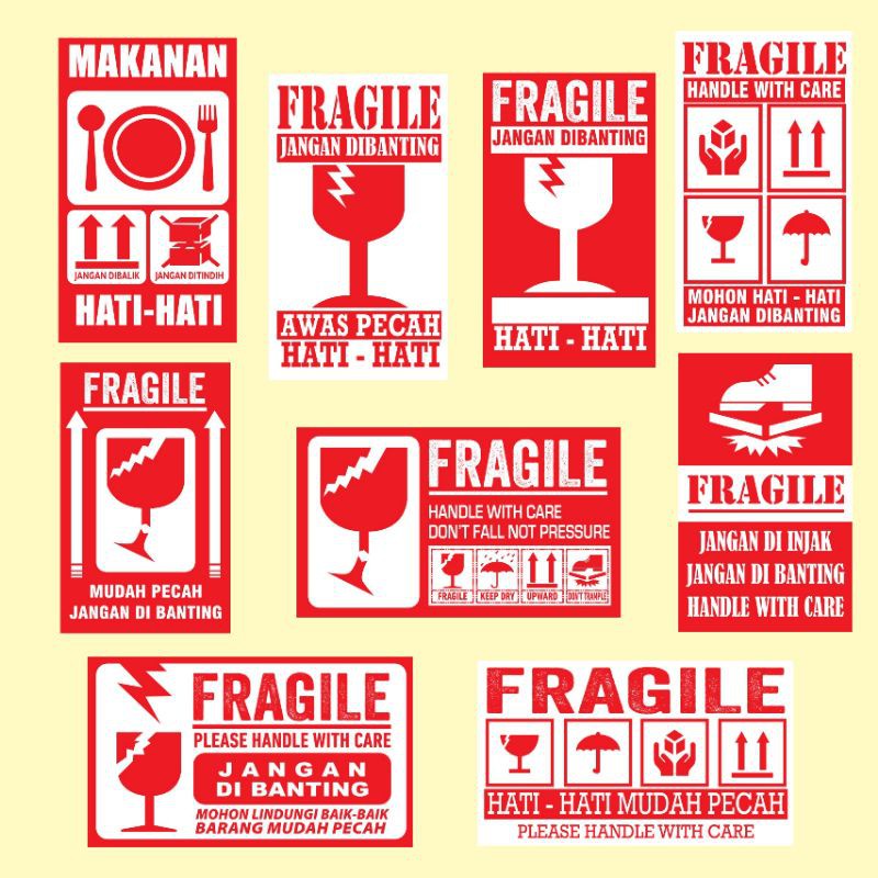 Fragile Stickers | Broken Sticker | Fragile Stickers | Shopee Philippines