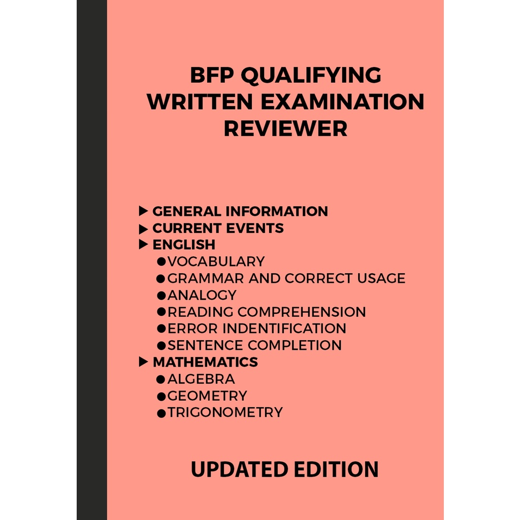 BFP QUALIFYING WRITTEN EXAM REVIEWER (2026 Edition) | Shopee Philippines