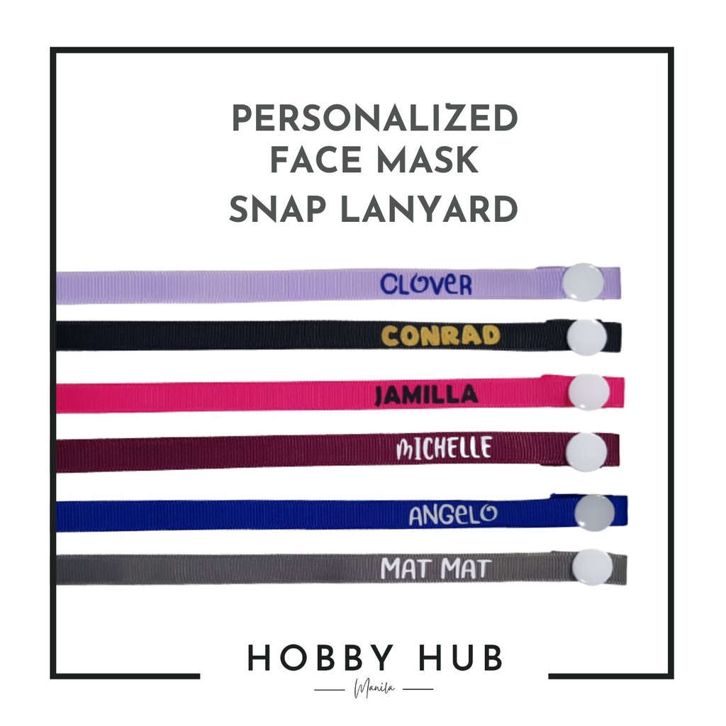 Customized / Personalized Face Mask Snap Lanyard | Mask Holder | Hobby Hub Manila | Shopee ...