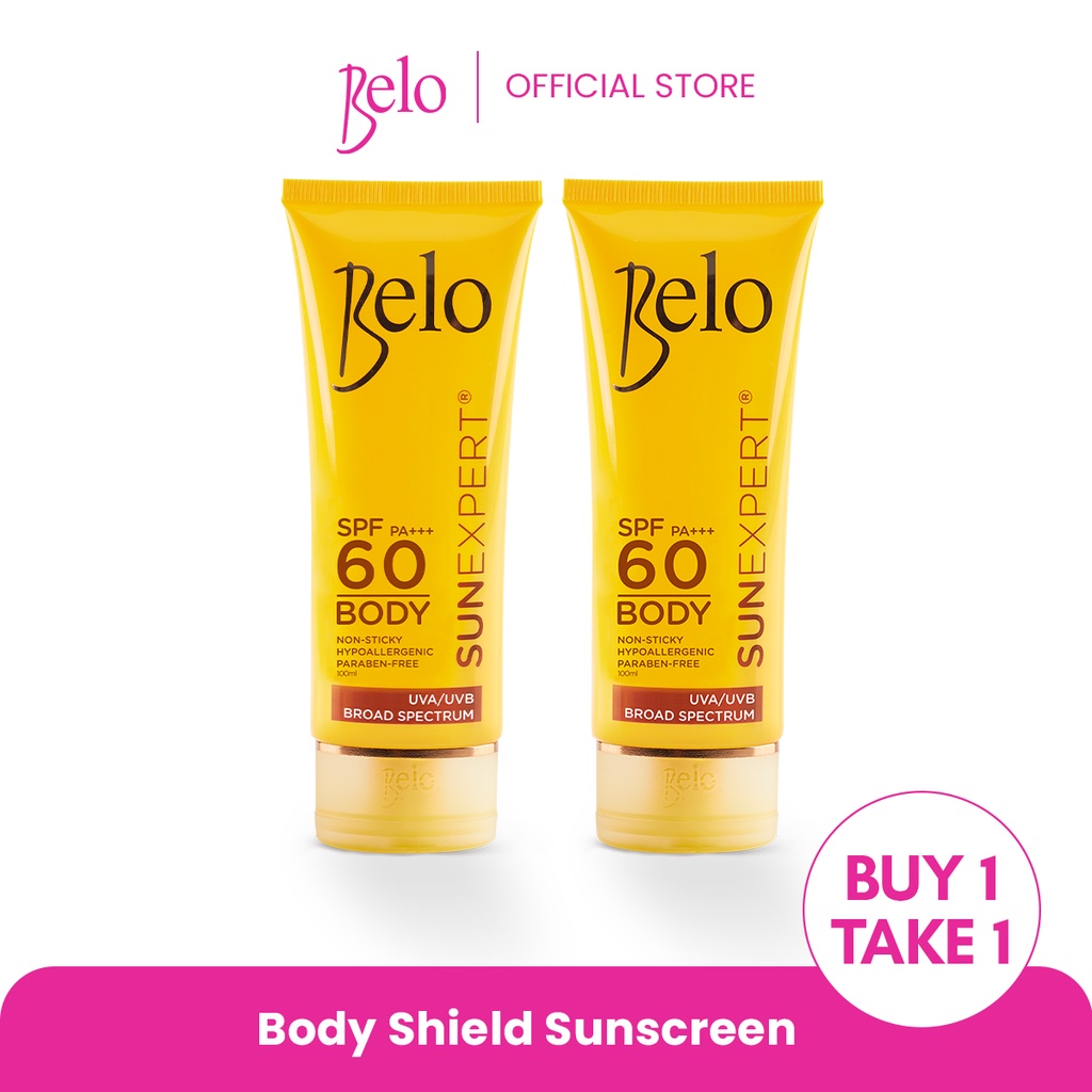 Belo SunExpert Body Shield SPF60 100mL Buy 1 Take 1 | Shopee Philippines