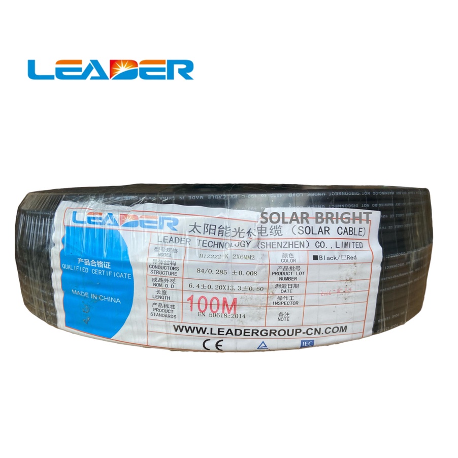 100 Meter 1 Roll PV cable solar cable 2.5mm2 4.0mm2 6.0mm2 twin-core DC ...