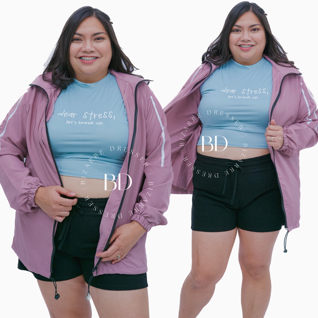 PLUS SIZE Turtleneck Active Windbreaker Jacket Fits M - L - XL - 2XL ...