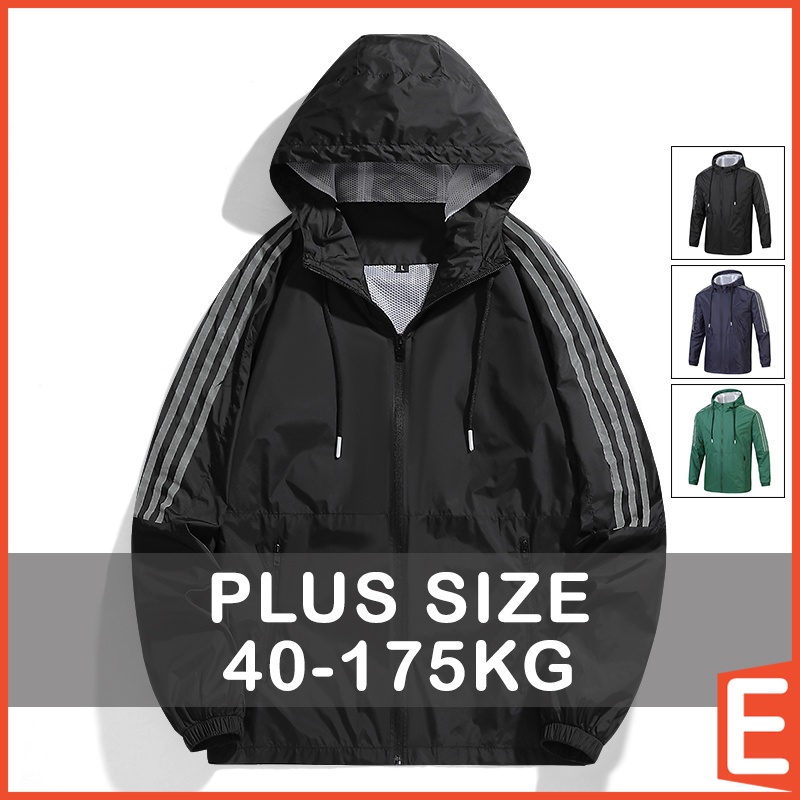[M-10XL] Plus Size Hooded Jacket Men Women Couple Casual Lightweight Long Sleeve Zipper Coat ...