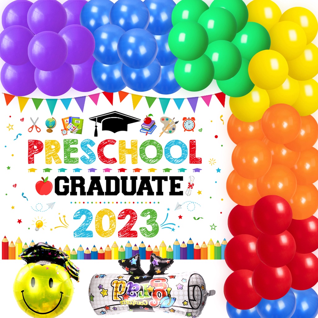 JOYMEMO Preschool Graduation Decorations Kit 2023 - Graduate Congrats ...