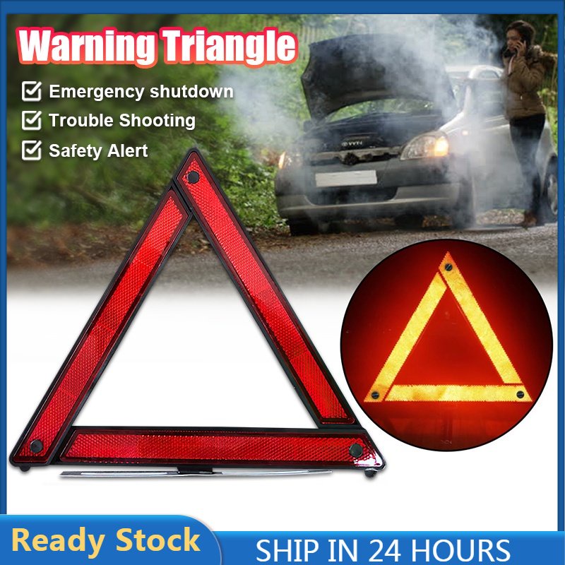 Car Emergency Breakdown Warning Triangle Red Reflective Safety Hazard ...