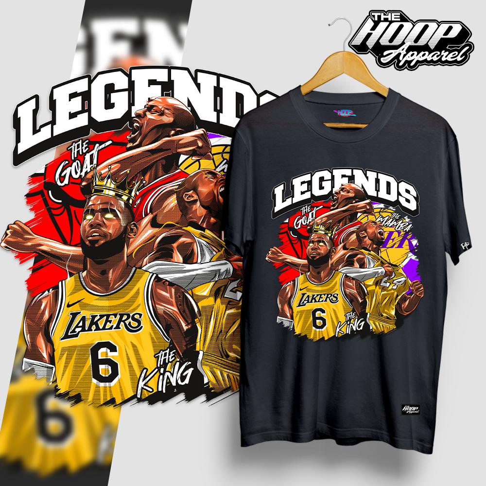THE HOOP APPAREL NBA LEGENDS TRIO GRAPHIC COTTON TSHIRT FOR MEN AND ...