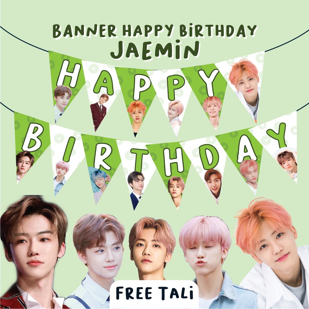 Banner HBD JAEMIN NCT 127 Cake Decoration HAPPY BIRTHDAY Cake ...