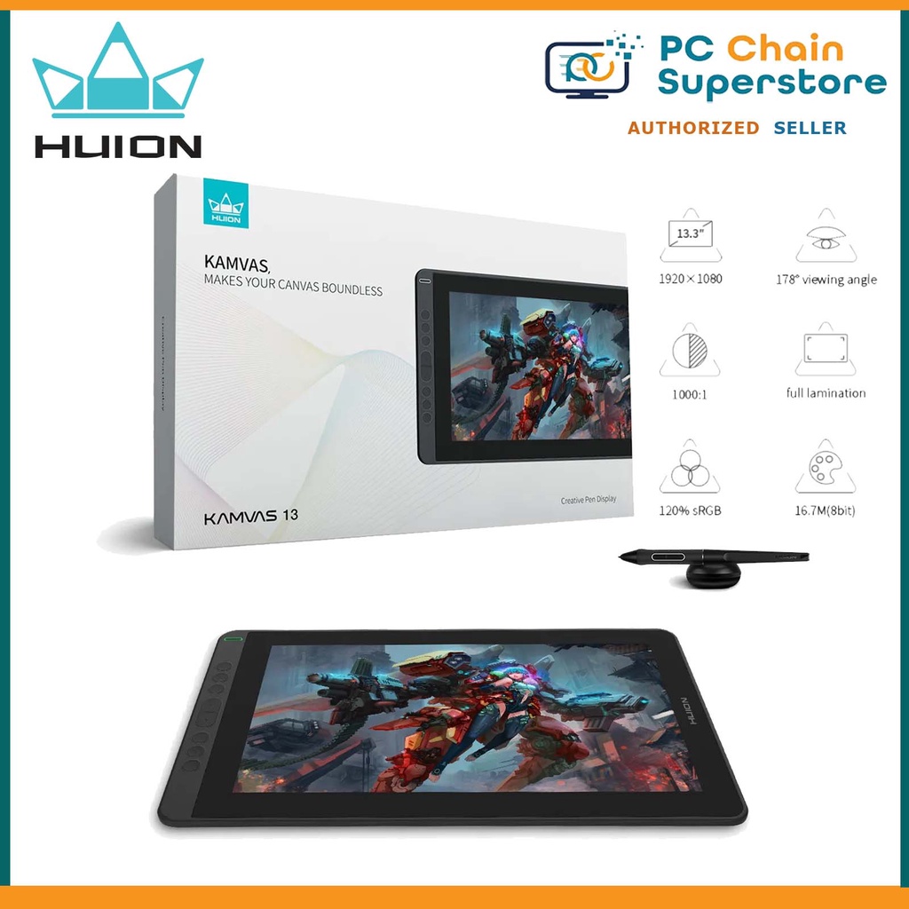Huion Kamvas 13 GS1331 Creative Pen Tablet with Display - 13.3" Full HD ...